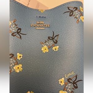 Coach | Bags | Coach Mini Floral Bucket Bag Blue New With Tags ...